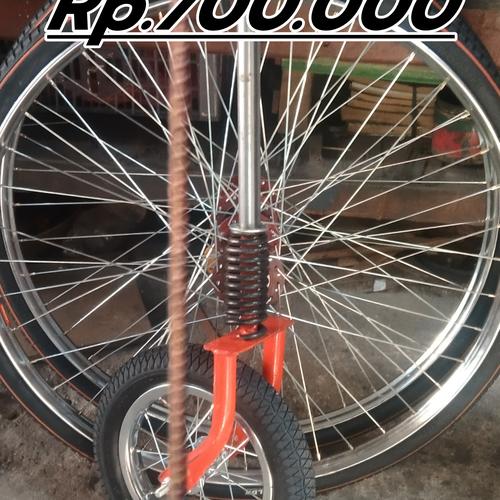 Jual Full set roda gerobak velg becak komplit tinggal pasang saja ...