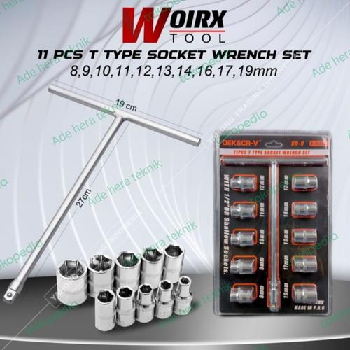 Jual Kunci Sock Set 1/2 Inch + Extension Bar Kunci T 11Pcs - Jakarta ...