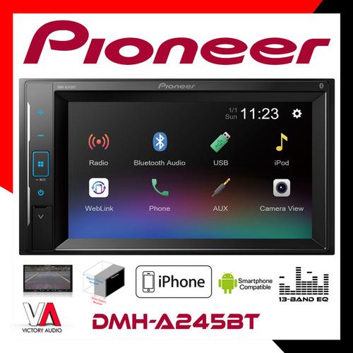 Jual Head Unit Double Din PIONEER DMH-A245BT DMH A 245 BT Bluetooth Mirroring Mirrorlink USB AUX ...