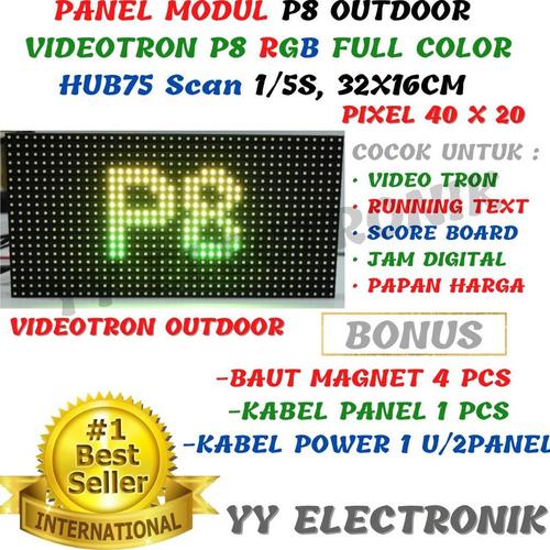Jual Panel Module Model LED P8 RGB outdoor FULL COLOR SMD Running Text ...