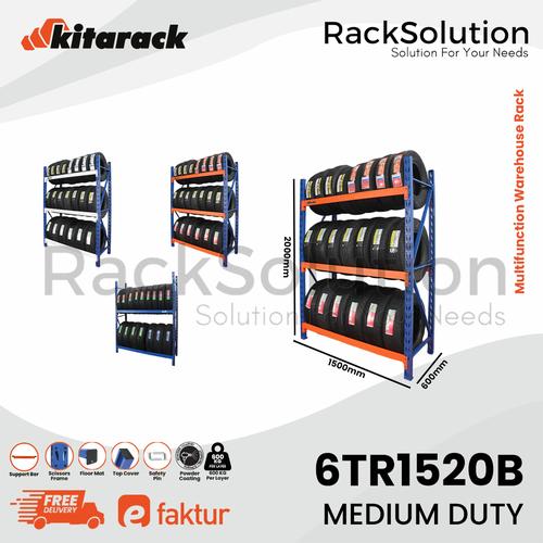 Jual KITARACK Tire Rack 6TR1520 Biru Rak Ban Motor Ban Mobil 600KG Rak ...