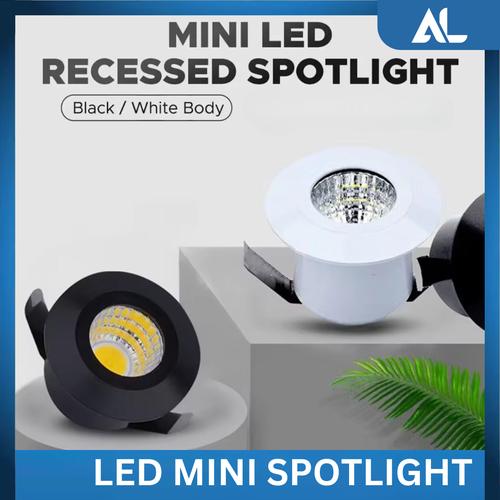 Jual LAMPU DOWNLIGHT MINI LED SPOTLIGHT 1W 2W COB LEMARI SPOT 1 WATT 2 ...