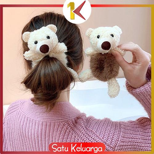 Jual SK-C956 Ikat Rambut Wanita Korea Karakter Boneka Bear / Kuncir ...