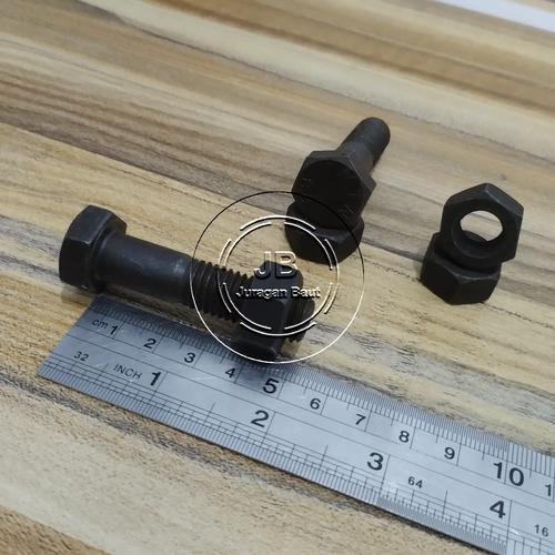 Jual BAUT BAJA M12 X 50 HTB GRADE 8.8 M12X50 HALF DRAT KUNCI 19 PANJANG ...