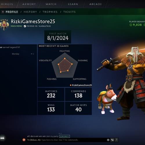 Jual ID DOTA 2 MOMORY GAMING DOTA 2 LEGEND 4 MMR 3500 - Kota Bogor ...