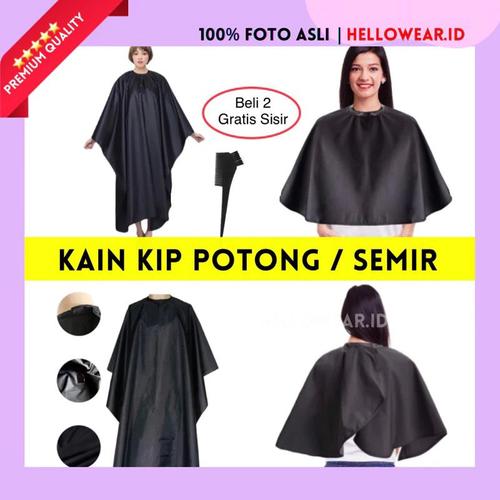 Jual Kain Kip Potong Rambut Kip Penutup Semir Cape Cat Rambut Hitam ...