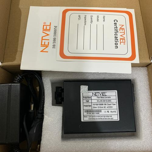 Jual NETVIEL NVL-MC-SM1G-20SC Fiber Media Converter - Kota Bandung ...