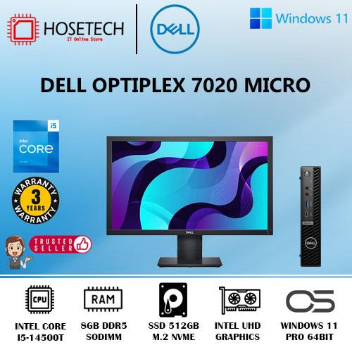 Jual PC Dell Optiplex 7020 Micro i5-14500T 8GB 512GB W11Pro 3YR - Inc ...