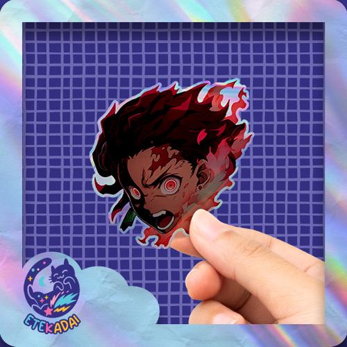 Jual Stiker Hologram Anime Demon Slayer Kamado Tanjiro Head - Jakarta ...