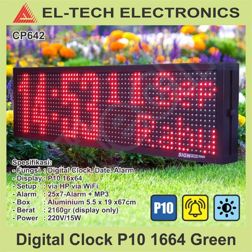 Jual P10 1664 LED Digital Clock Jam Dinding Meja Alarm Tanggal Wall ...