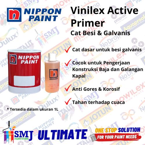 Jual Cat Dasar Galvanis Aluminium Besi anti karat Vinilex Active Primer ukuran 1L - Jakarta ...