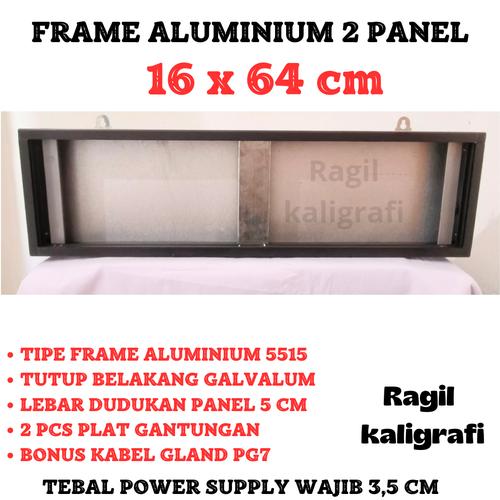Jual Frame running text 2 panel ukuran 16 x 64 cm - frame running text ...