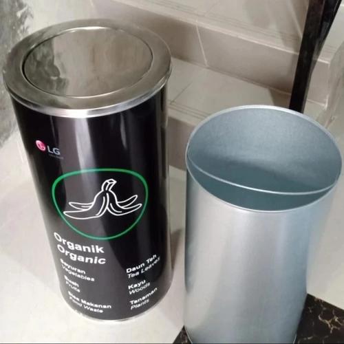 Jual tempat Sampah Stainless tutup swing full stiker - 24×60, packing ...