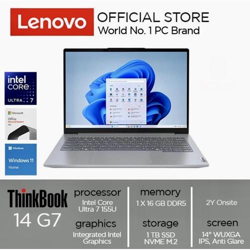 Jual ThinkBook 14 G7 IML 21MR00BFID Ultra 7-155U 16GB 1TB SSD Windows ...