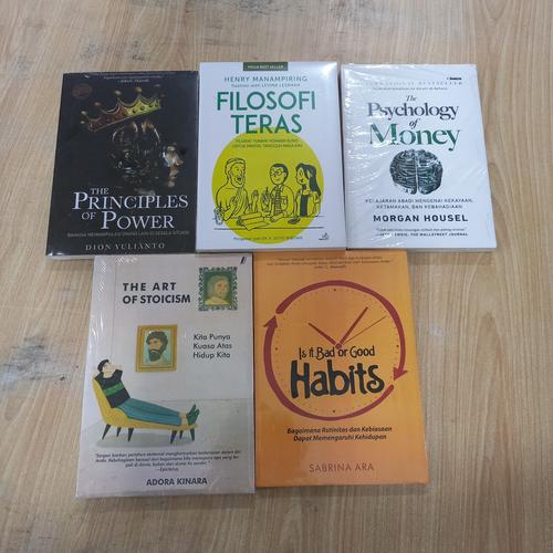 Jual PAKET 5 BUKU THE PRINCIPLES OF POWER FILOSOFI TERAS THE PSYCHOLOGY OF MONEY THE ART OF ...