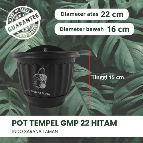 Jual Pot Tempel GMP HITAM Pot Dinding Pot Plastik Pot Bunga Pot Tanaman ...