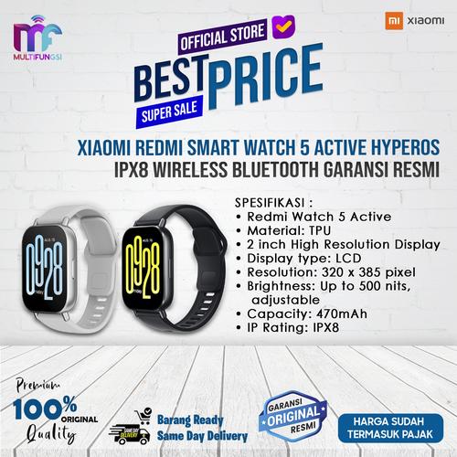 Jual Xiaomi Redmi Smart Watch 5 Active HyperOS IPX8 Wireless Bluetooth ...