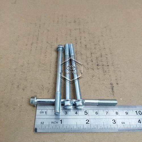 Jual BAUT TOPI KUNCI PAS 8 PANJANG 8CM M6X80 8 CM PUTIH 80MM 80 MM BAUD FLANGE BOLT M6 X 80 BAUT ...