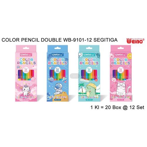 Jual WEIBO COLOR PENCIL DOUBLE SEGITIGA PENSIL WARNA - Jakarta Utara ...