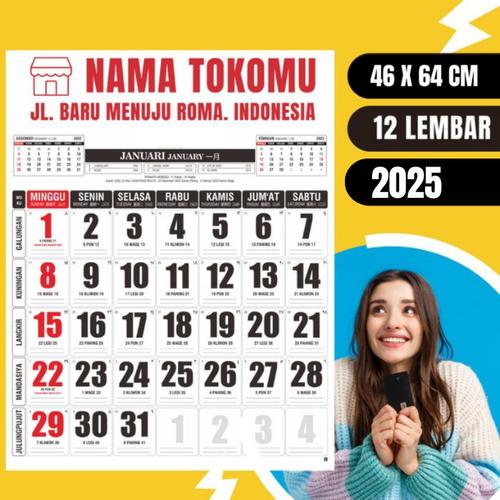 Jual PROMO CETAK KALENDER 12 LEMBAR - UKURAN 46 X 64 CM - KALENDER ...