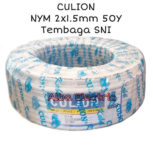 Jual KABEL LISTRIK 2X1,5mm 50 Yard TEMBAGA CULION SNI KABEL 2x1,5mm SNI ...