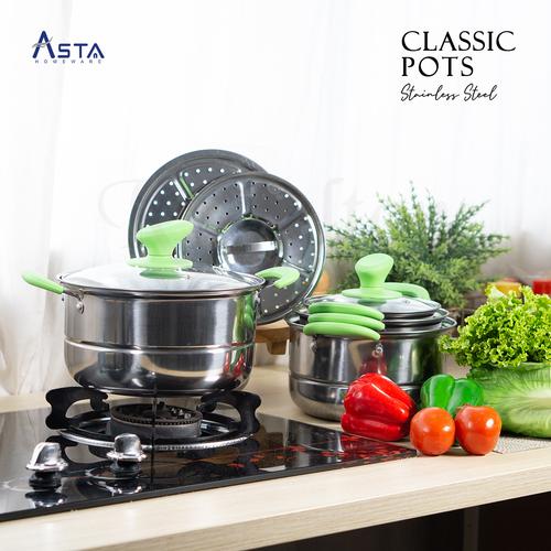Promo Asta Panci 4 Susun Set Classic Pot Stainless Steel 10 pcs Lebih ...