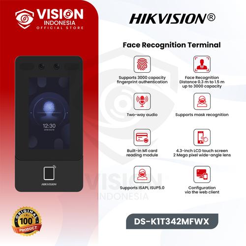 Jual HIKVISION DS-K1T342MFWX / WIFI ACCESS CONTROL FACE and FINGER with ...