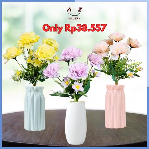 Promo Bunga Tangkai Buket Artificial Carnation Hydrangea Ornamen ...