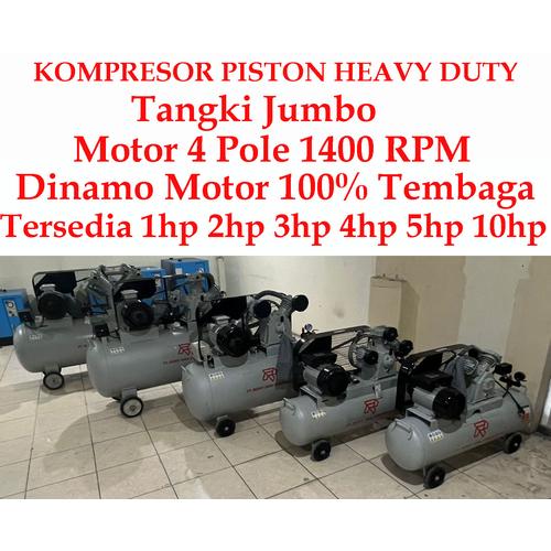 Jual Kompresor Piston Heavy Duty 1hp 2hp 3hp 4hp 5hp 10hp 15hp - 1hp ...