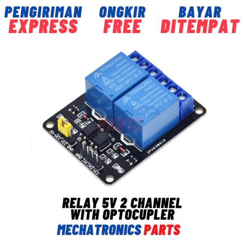 Jual RELAY 5V 2 CHANNEL OUTPUT 250VAC 30VDC 10A WITH OPTOCUPLER MODUL ...