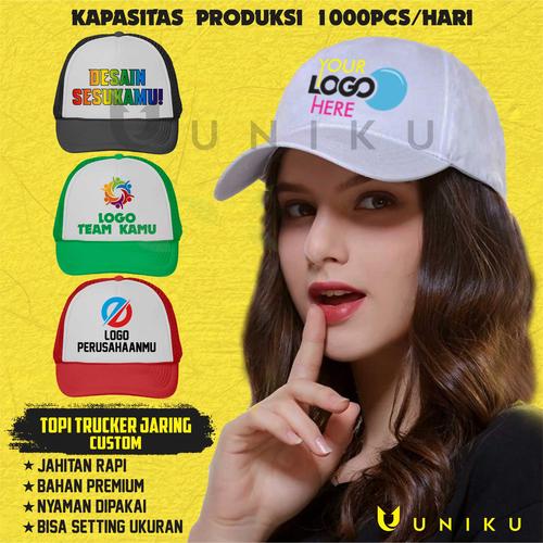 Jual Topi Custom Baseball Cap Tulisan Nama Sablon Gambar Logo Satuan ...