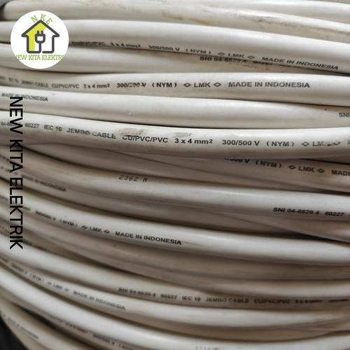 Jual Kabel NYM 3x4 JEMBO/ Kabel Tunggal/ Potongan/ Eceran/ meteran ...