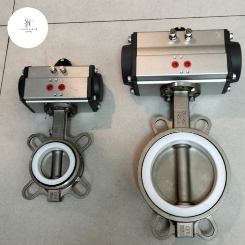 Jual Butterfly Valve Pneumatic Actuator Double Acting Seat PTFE 3" INCH ...
