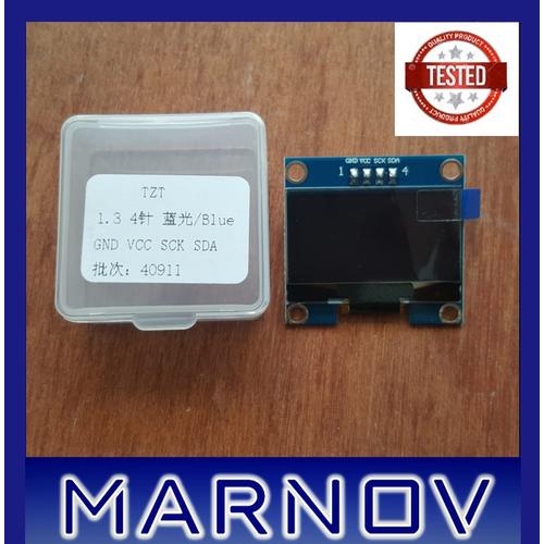 Jual Oled 1.3 inch Blue 128X64 LCD LED Display I2C SPI - GND VCC SCK ...