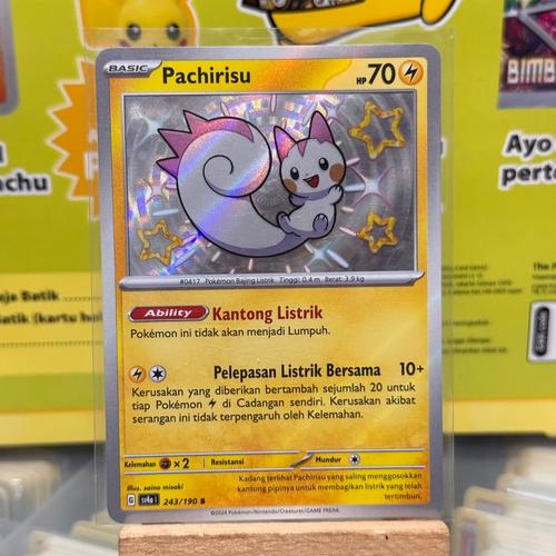 Jual Pachirisu Baby shiny harta berkilau EX sv4a kartu pokemon ...