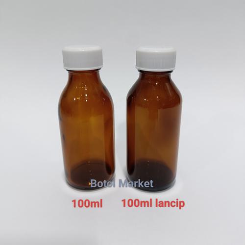 Jual Botol Coklat 100ml / Botol kaca / Beling / Amber - 100ml GS - Kota ...