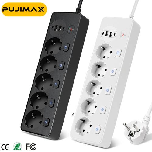 Jual Stop Kontak Colokan Power Strip Colokan Listrik USB 250V 3250W 5 ...