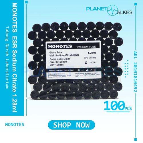 Jual Tabung Darah ESR LED 1,28 ml Sodium Citrate Blood Vacuum Tube ...