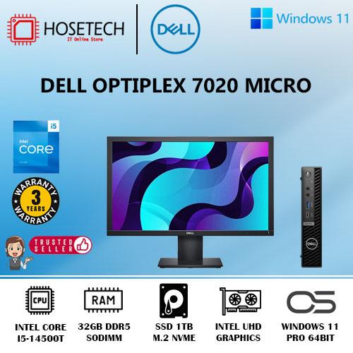Jual PC Dell Optiplex 7020 Micro i5-14500T 32GB 1TB SSD W11Pro 3YR ...