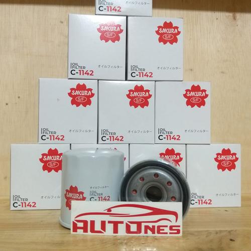 Jual Filter Saringan Oli Toyota Innova fortuner hilux Sakura C-1142 ...