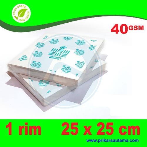 Jual Grease Proof Paper - Kertas Roti - Custom Logo - 25 x 25 cm - 1 ...
