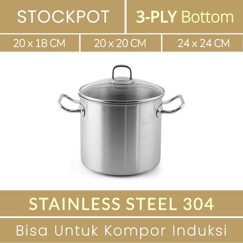 Jual Panci Stainless Steel 304 BIMA Chef de Cuisine Panci Induksi ...