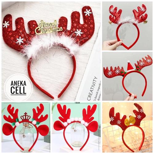 Jual Topi Natal LED Bintang Dewasa Dan Bando Natal Rusa Natal Merry ...