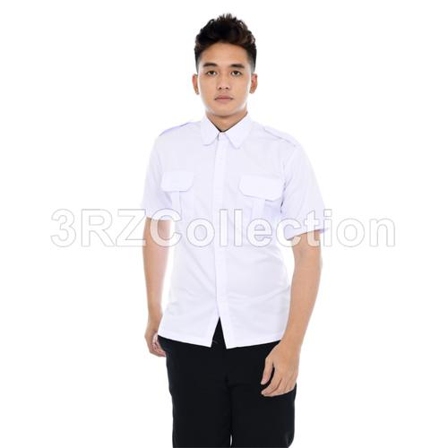 Promo Baju Kemeja Putih Pria Lengan Pendek Seragam PNS Putih Pria ...