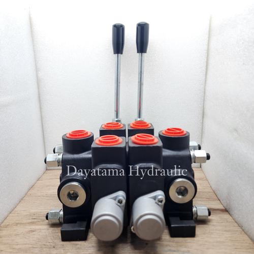 Jual PC180 HAND CONTROL VALVE/HAND VALVE HIDROLIK 2 STIK/180LPM/ 1 ...