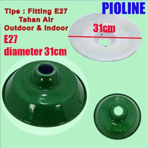 Jual PIOLINE Kap Hijau E27 diameter 31cm dan E40 diameter 38cm Kap WD Kap Jalan Tudung Lampu 1 ...