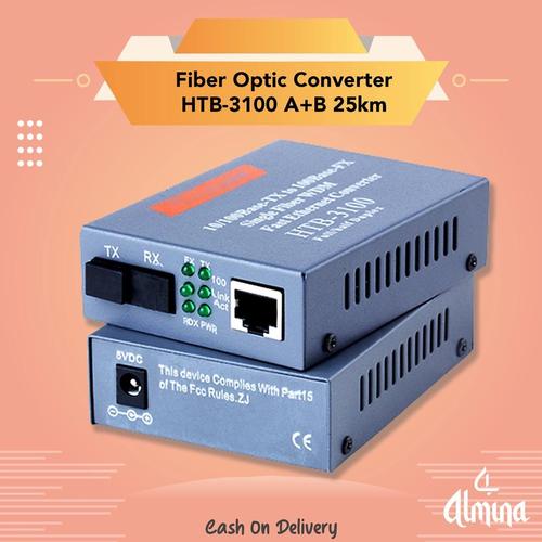 Jual HTB 3100 Media Converter 10/100Mbps Singlemode SC Fiber 25KM ...