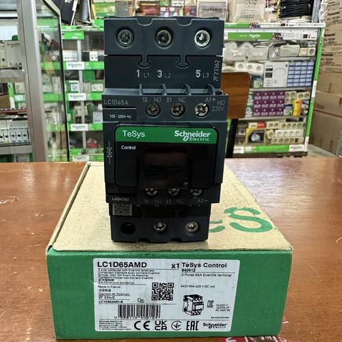 Jual CONTACTOR SCHNEIDER LC1D65AMD 220VDC 65A 30KW 1NO+1NC / KONTAKTOR SCHNEIDER 3P 65A COIL ...