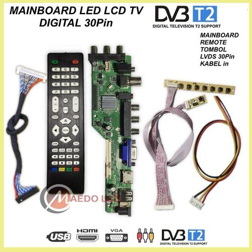 Jual Universal LCD LED TV Board DIGITAL DVB T2 / Mainboard Universal ...