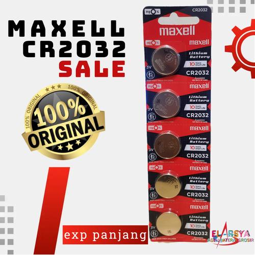 Jual Baterai Maxell CR2032 Original Lithium Battery 3V Batrai CR 2032 ...